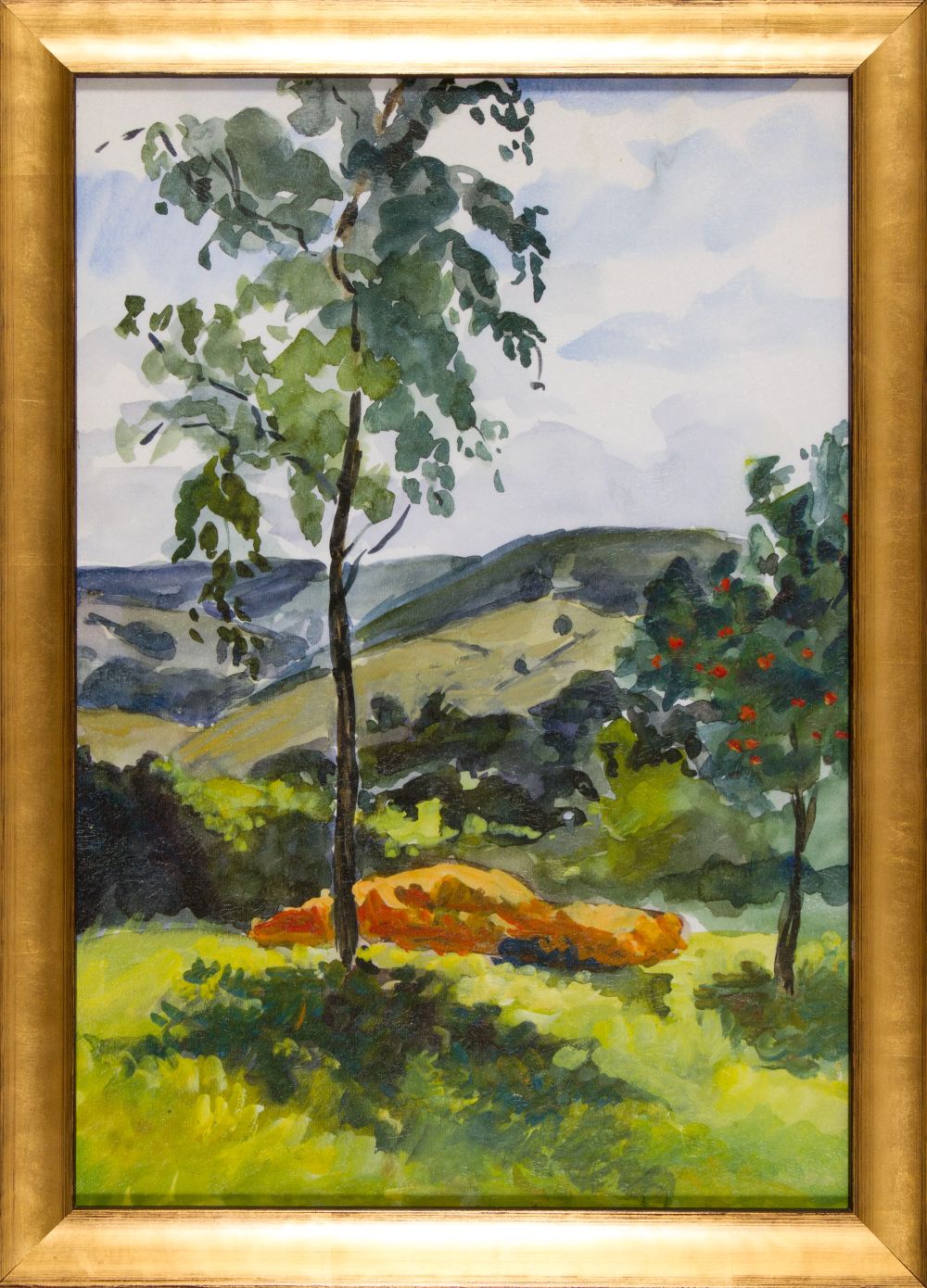Jacqueline Wall Art – Tranquil Woodland Canvas with Gold Frame, 15" x ...