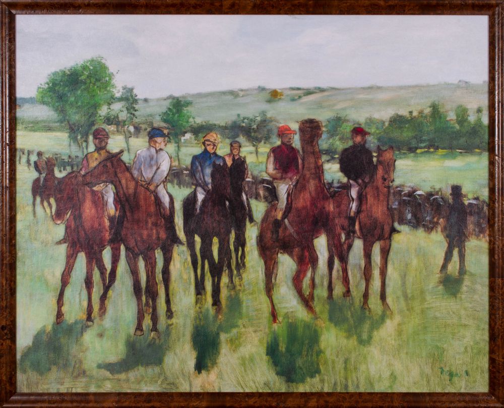 Kenneth Wall Art – Equestrian Canvas with Brown Frame – Coco Thomas